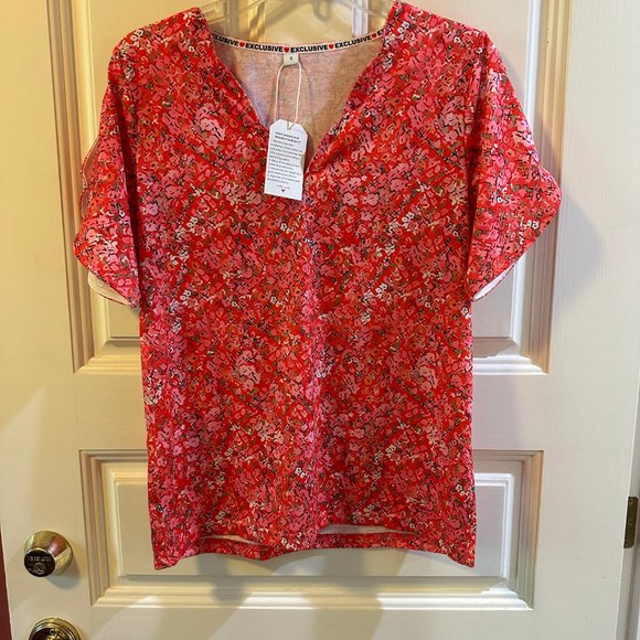 Ruwie | Tops | Romantic Split Sleeve Floral Print Top | Poshmark